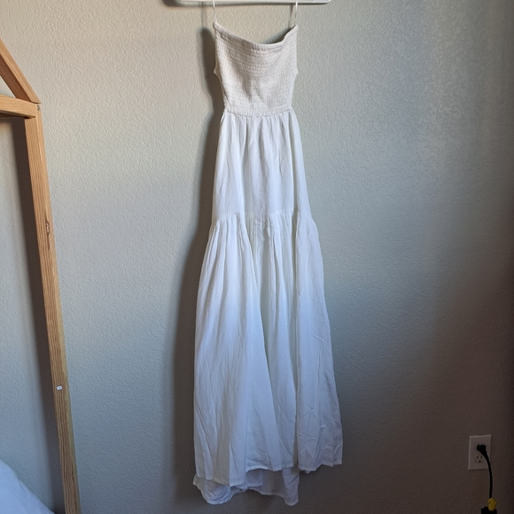 l*space | Dresses | Nwt Lspace Tina Dress White Strapless Maxi Dress ...
